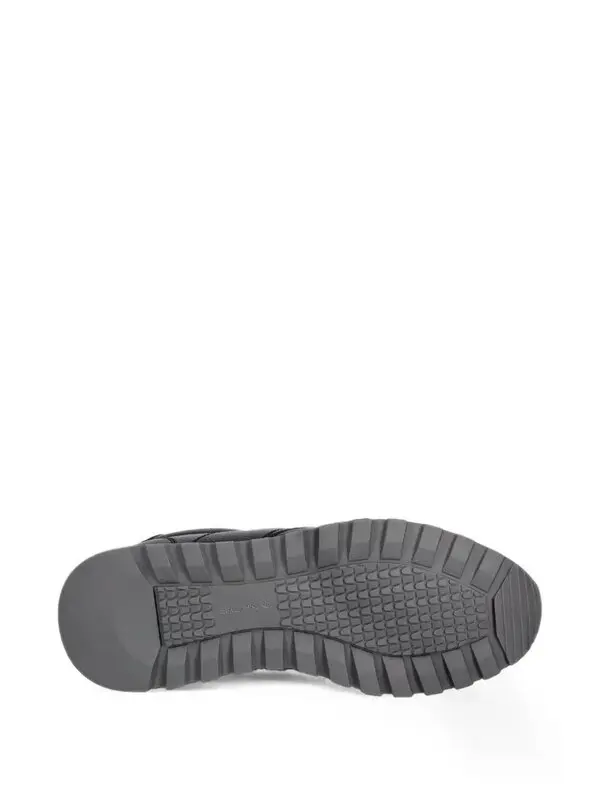 BALDININI Logo-embossed Grained Leather Sneakers