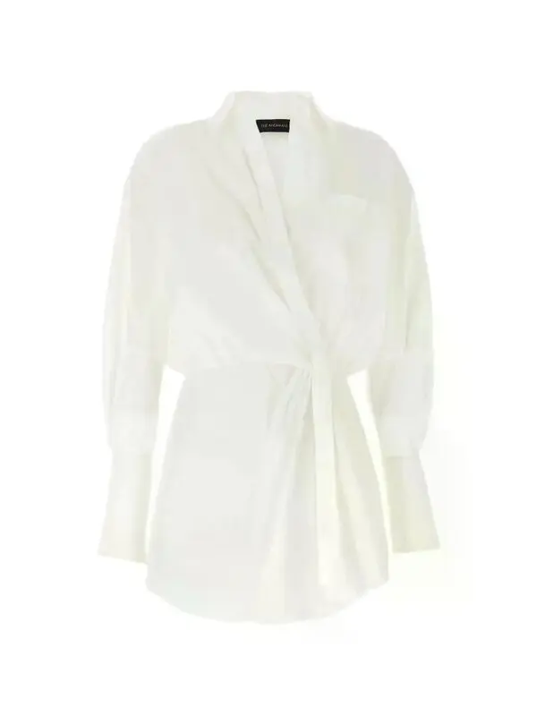 Andamane Wrap-effect Gathered Shirt