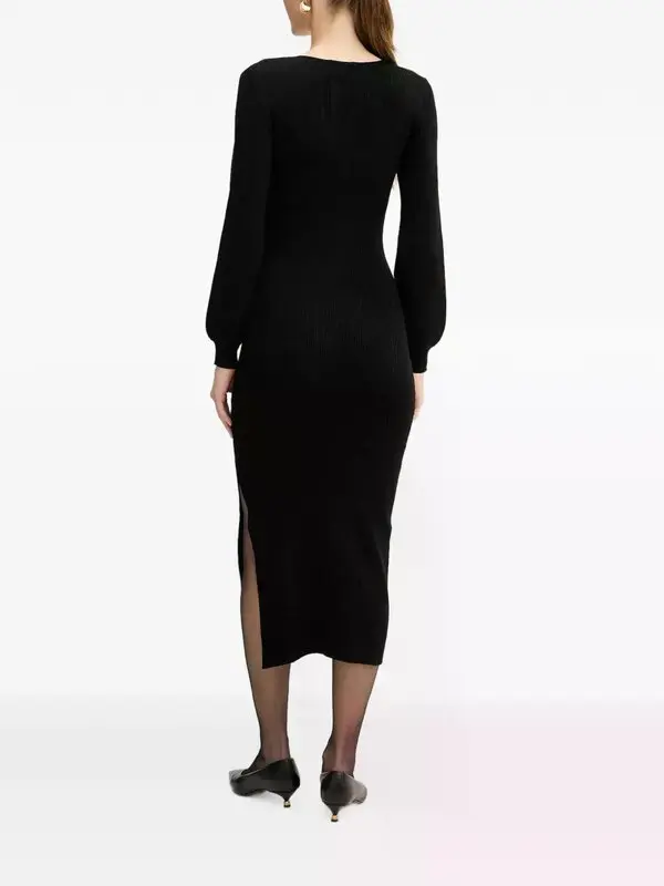 MORGAN V-neck Belted Midi Dress