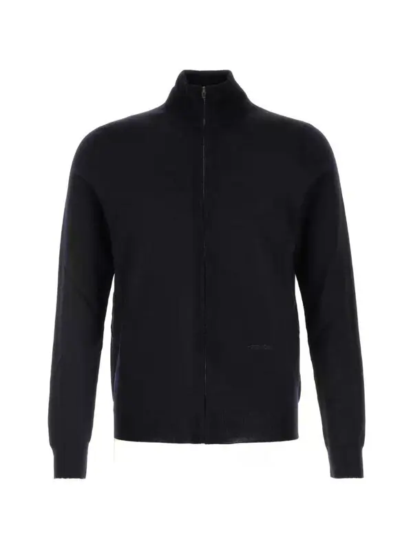 Fendi Zip-up Wool Cardigan