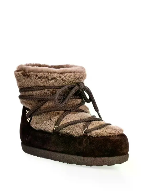 BALDININI Shearling-trim Lace-up Boots