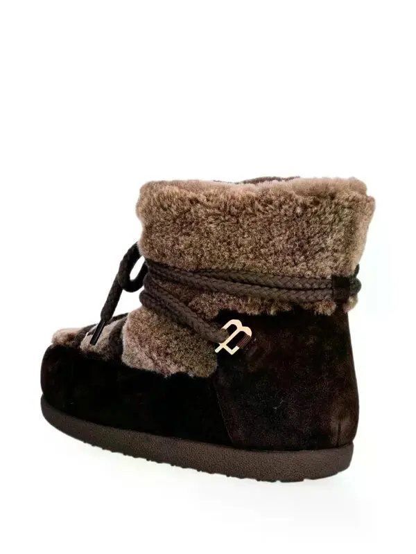BALDININI Shearling-trim Lace-up Boots