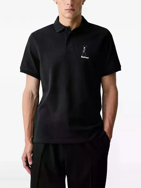 Barbour Logo-print Piqué Polo Shirt
