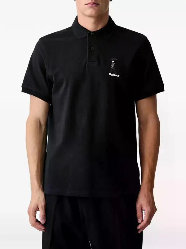 Barbour Logo-print Piqué Polo Shirt
