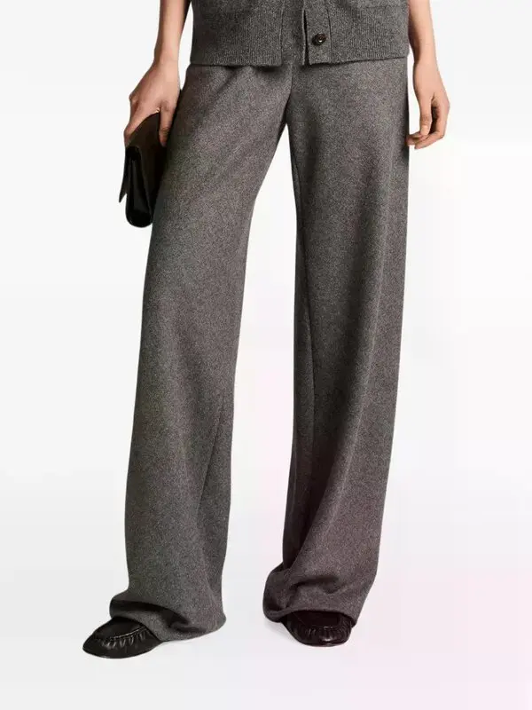 Vince Colette Fine-knit Wide-leg Trousers