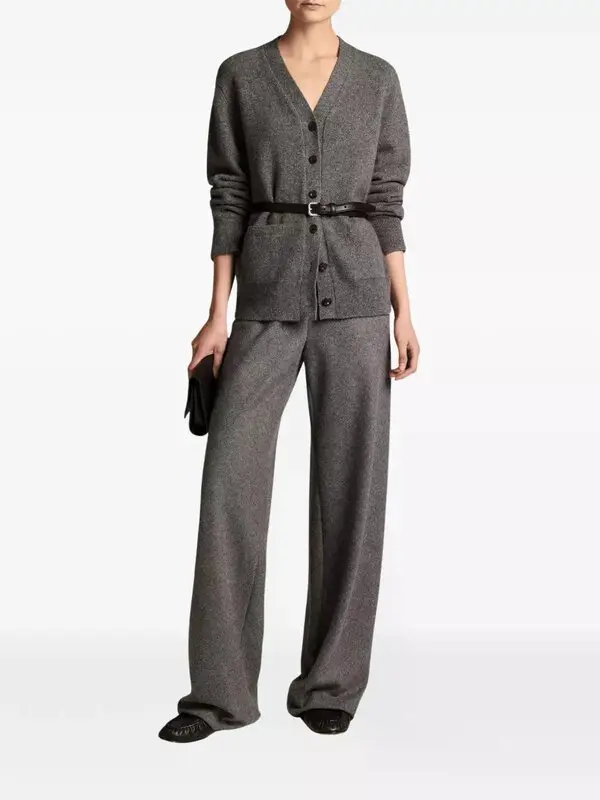 Vince Colette Fine-knit Wide-leg Trousers