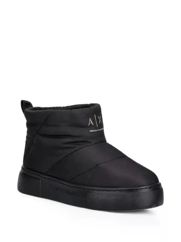 Armani Exchange Quilted Logo-print Boots