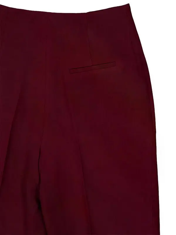 Roland Mouret Wide-leg Silk-blend Trousers - Red