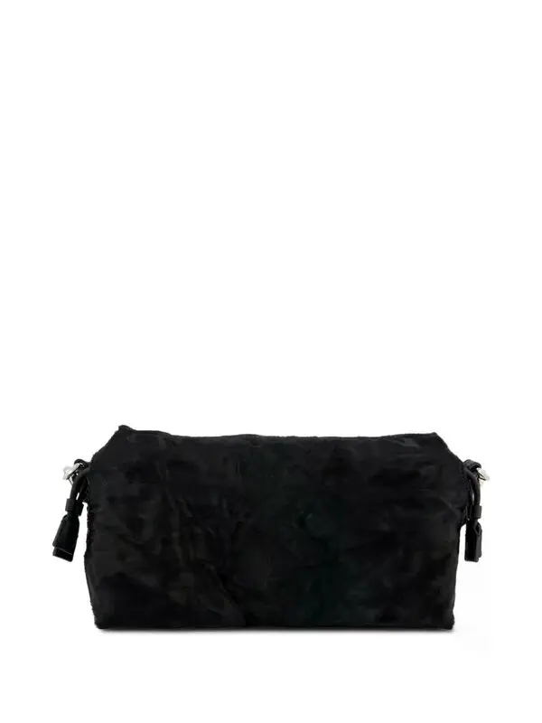 Fendi Baguette Soft Calfhair Shoulder Bag - Black