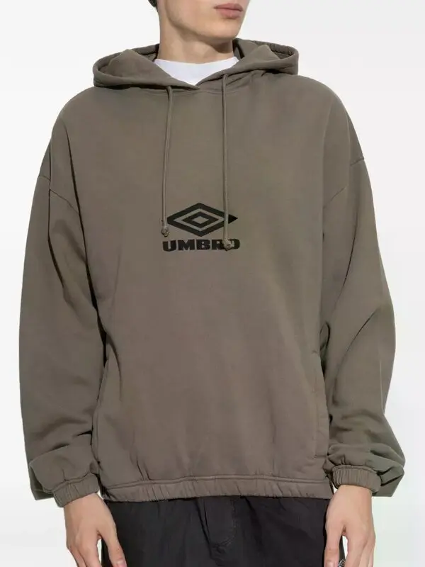UMBRO Logo-embroidered Drawstring Hoodie