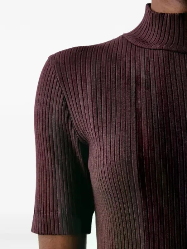 Marc O'polo Ribbed-knit Short-sleeve Top