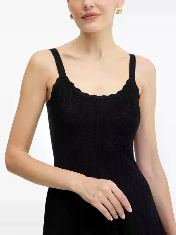 MORGAN Scalloped-trim Mini Dress