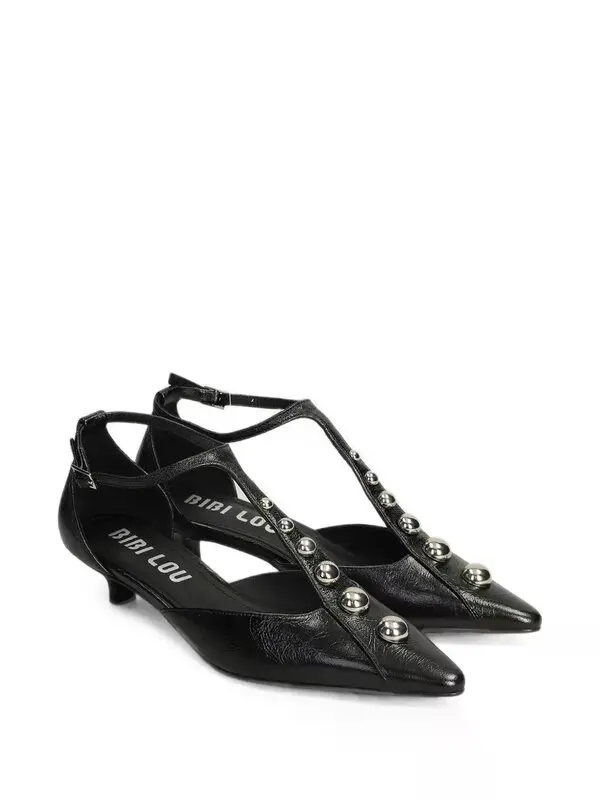 BIBI LOU Carinna Studded T-bar Pumps