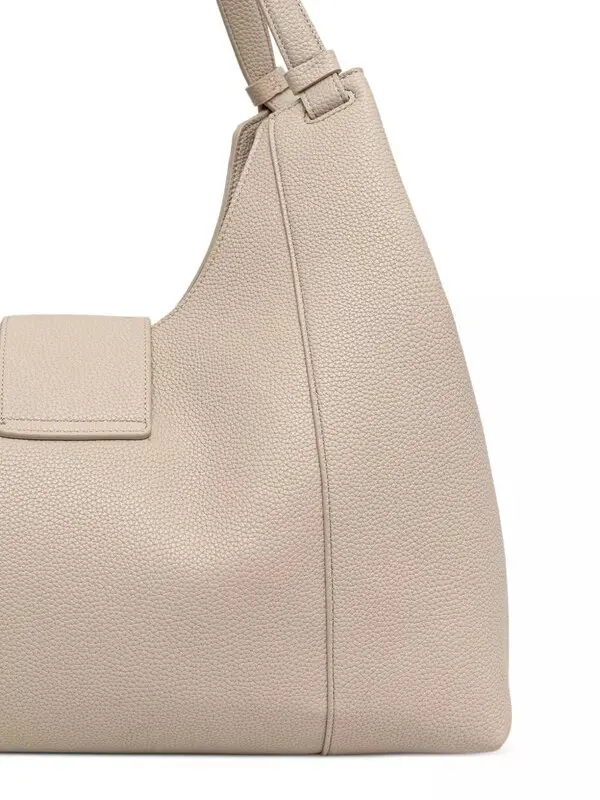 Armani Exchange Logo-plaque Grained Tote Bag - Neutrals