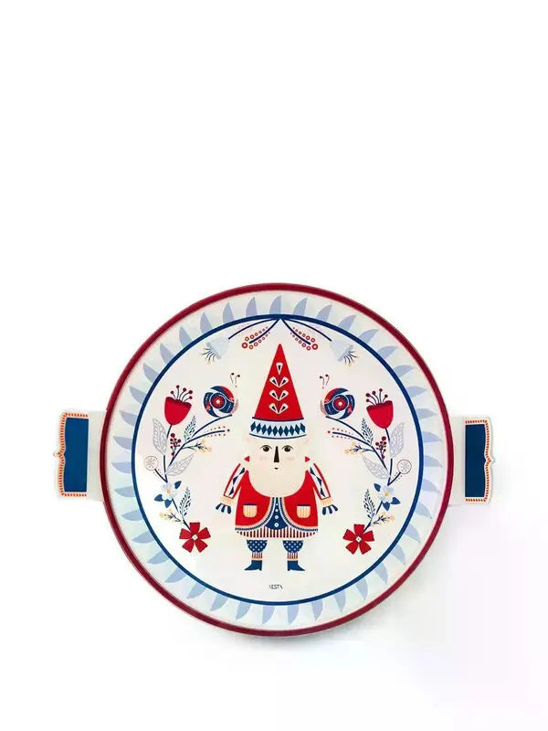 VESTA Gnome-print Cake Stand