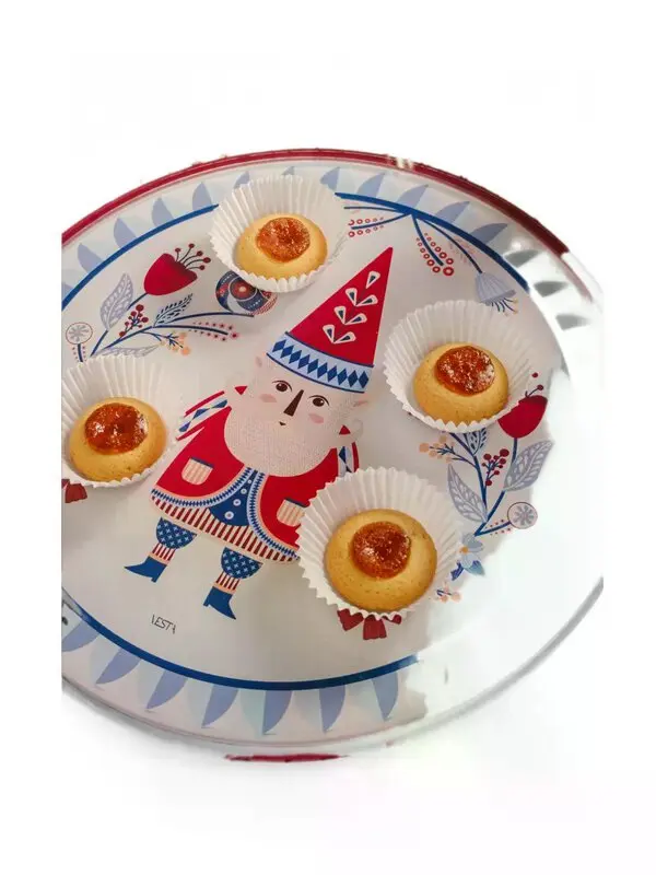 VESTA Gnome-print Cake Stand
