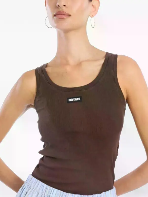 ROTATE BY BIRGER CHRISTENSEN Basic Rib Tank Top Dark