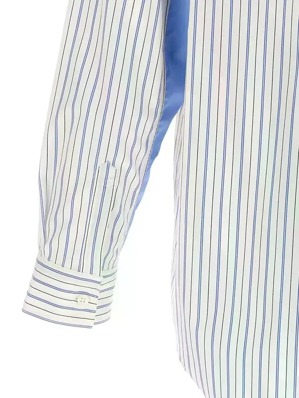 Comme Des Garçons Striped Panelled Shirt