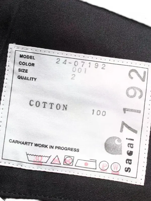 Sacai 2010s X Carhartt Wiplayered Duck Shorts