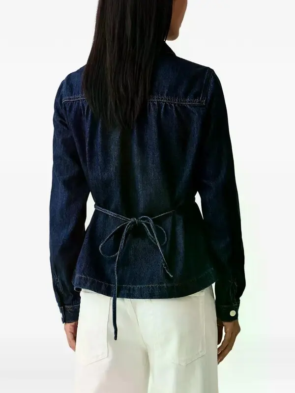 Marc O'polo Tie-waist Peplum Denim Jacket