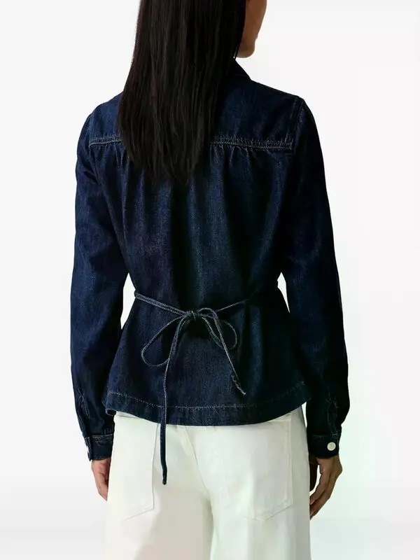 Marc O'polo Tie-waist Peplum Denim Jacket