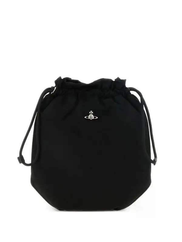VIVIENNE WESTWOOD Orb Drawstring Bucket Bag - Black