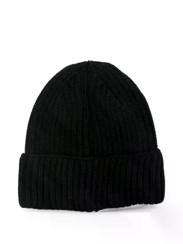 C.P. COMPANY Ribbed-knit Logo-patch Beanie Hat