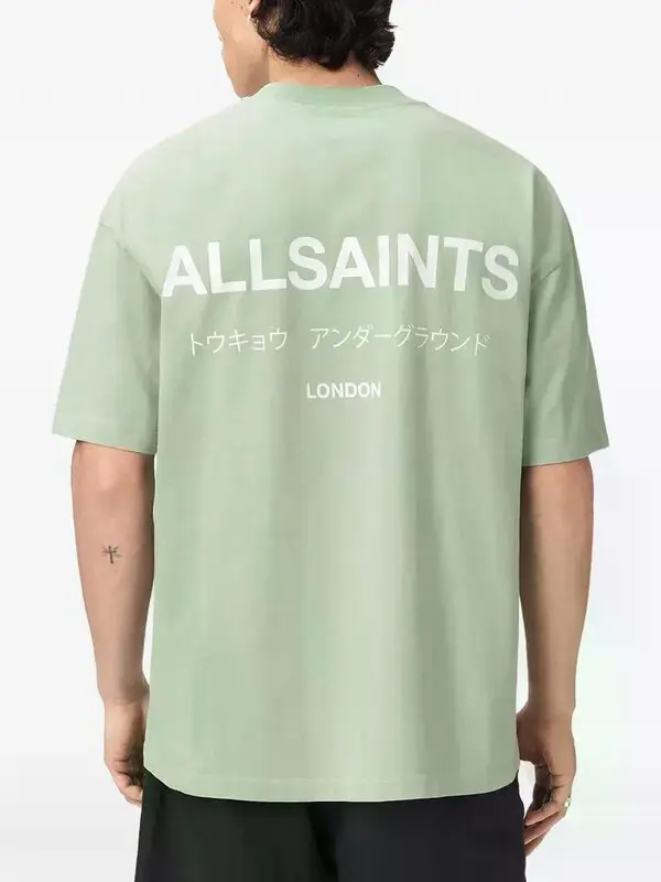 ALLSAINTS Underground Logo-print Crew-neck T-shirt - Green