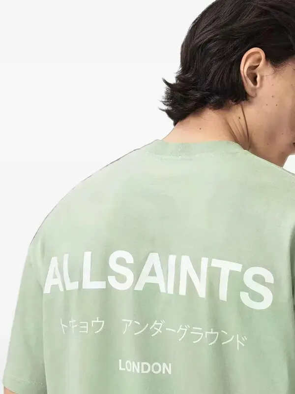 ALLSAINTS Underground Logo-print Crew-neck T-shirt - Green