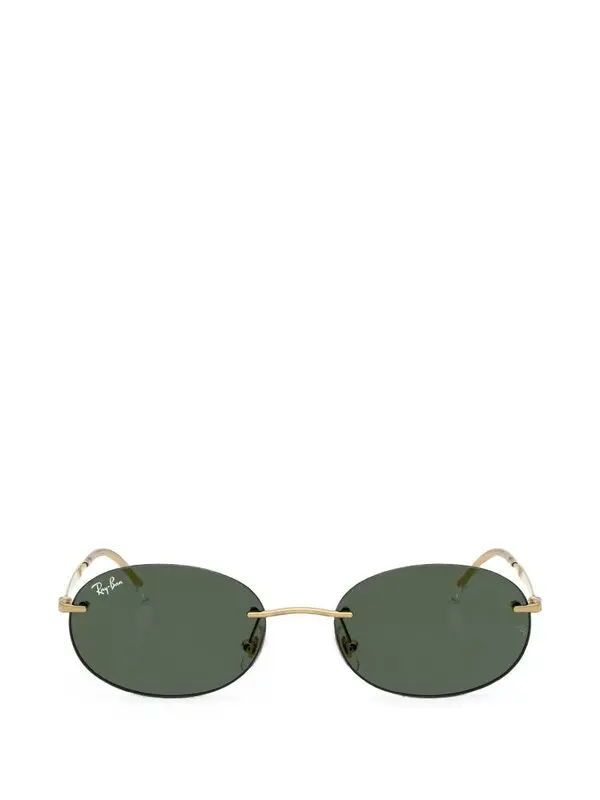 Ray-ban Oval-frame Sunglasses - Gold
