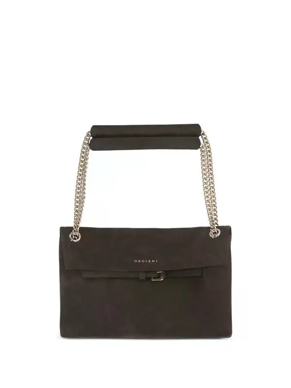 Orciani Venus Nabucco Suede Shoulder Bag - Brown