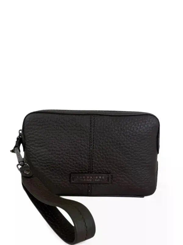 THE BRIDGE Grained Leather Clutch Bag