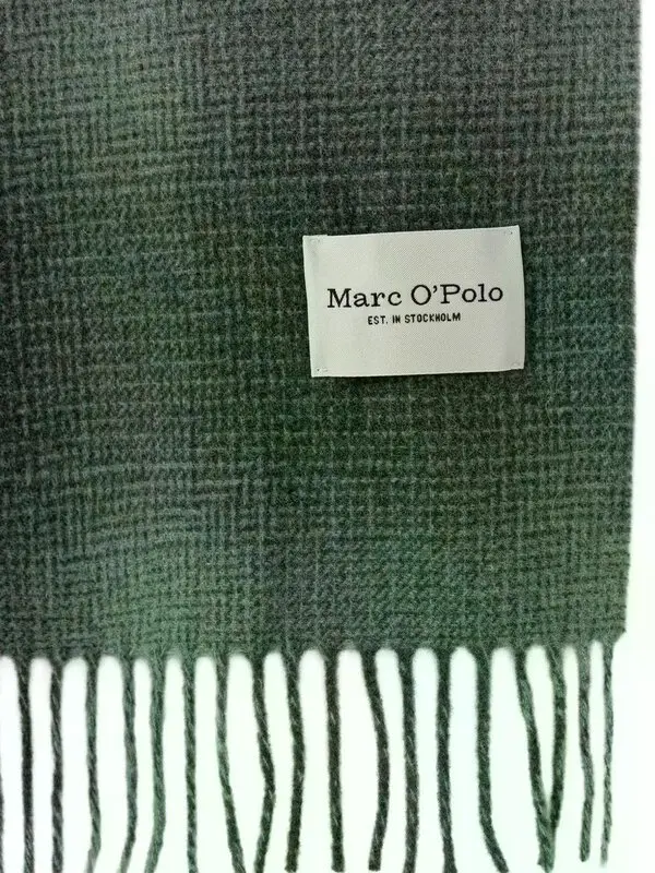 Marc O'polo Check Fringed Scarf