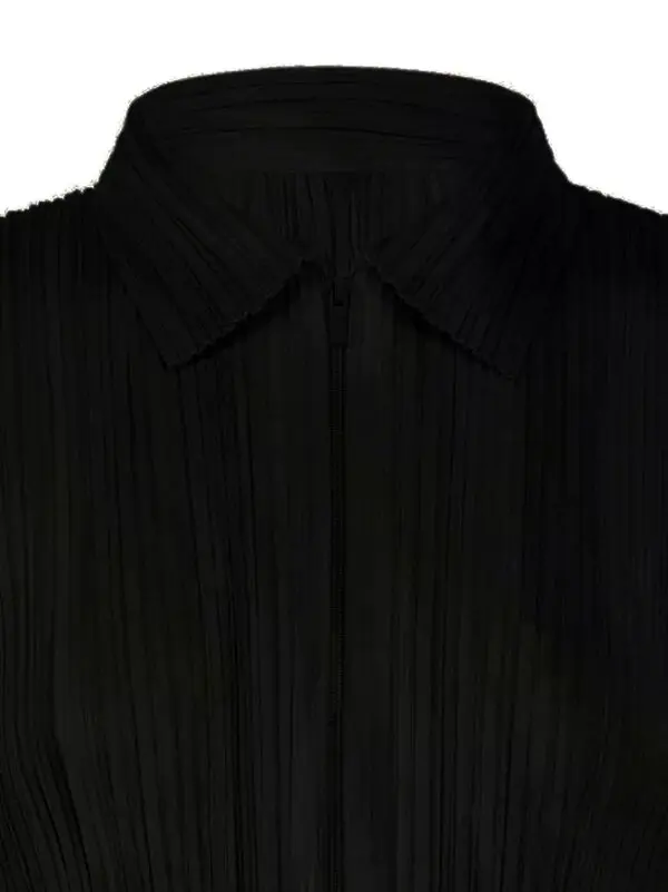 Issey Miyake Pleated Zip-up Shirt