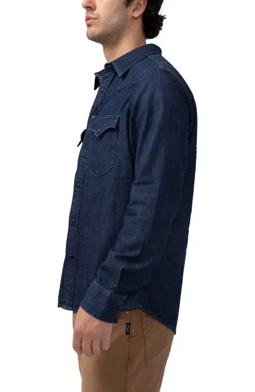 SILVER JEANS CO. Long Sleeve Denim Western Shirt