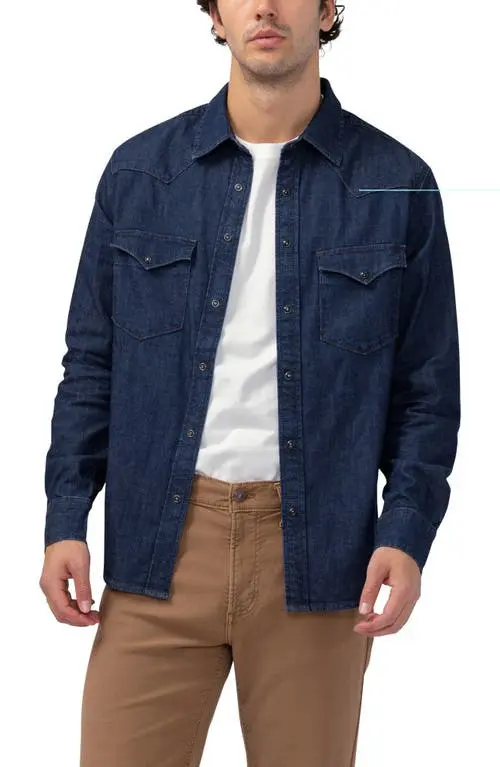 SILVER JEANS CO. Long Sleeve Denim Western Shirt