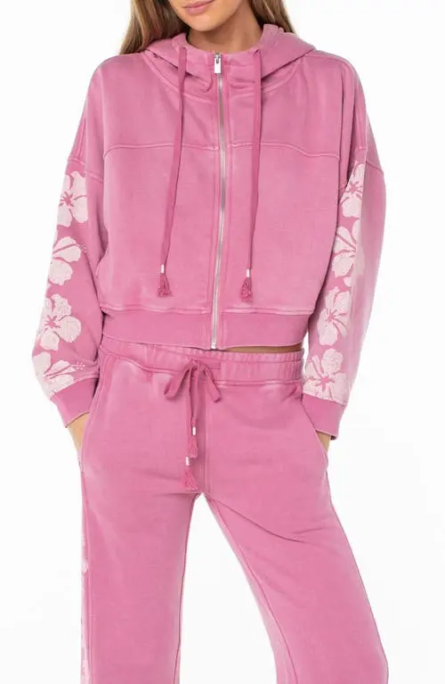 Roxy Tropical Trails Full Zip Hoodie - Htr Rose