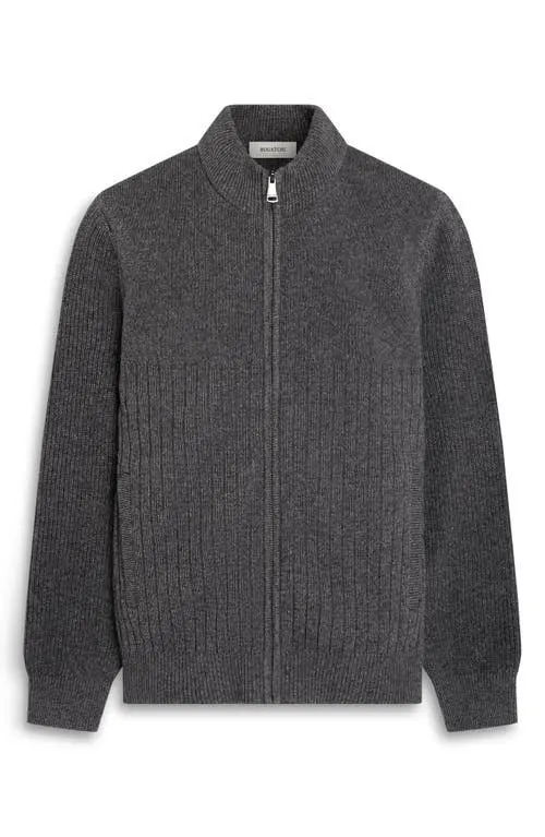 Bugatchi Full Zip Sweater - Anthracite