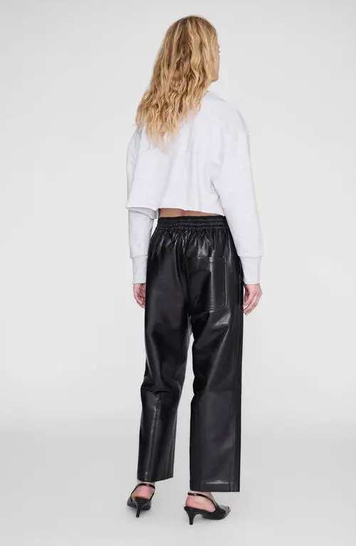 ANINE BING Sporty Cropped Sweatshirt