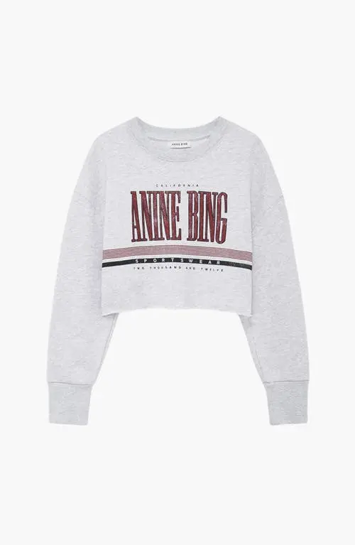 ANINE BING Sporty Cropped Sweatshirt