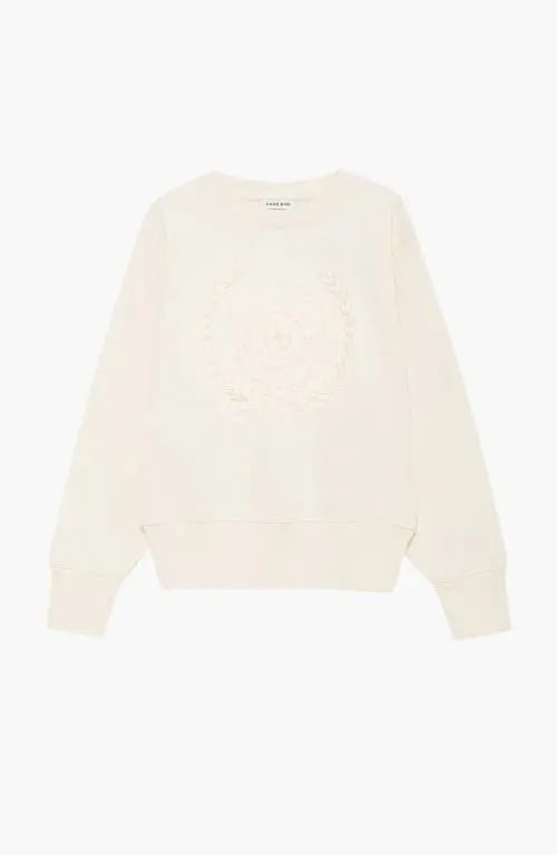 ANINE BING Harry Shrunken Signet Sweatshirt - Ecru