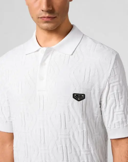 Philipp Plein Jacquard Polo T-shirt Monogram
