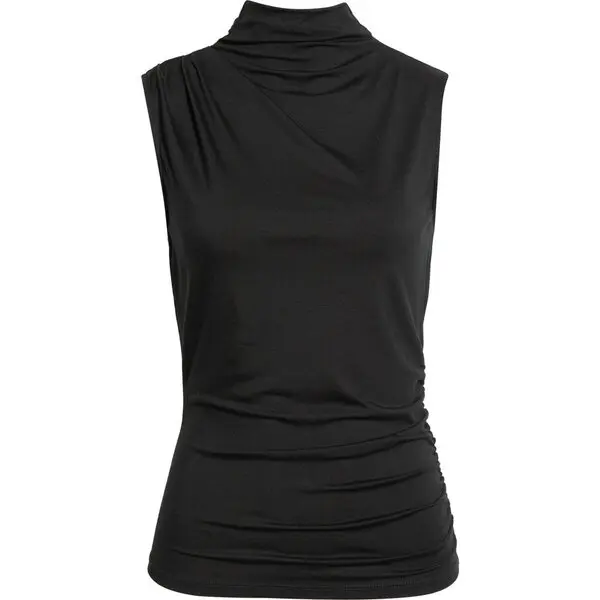 Veronica Beard Mylie Ruched Sleeveless Top
