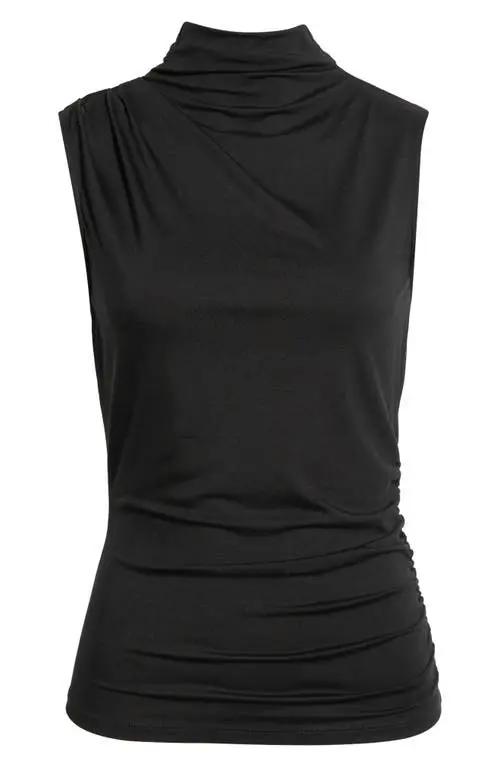 Veronica Beard Mylie Ruched Sleeveless Top