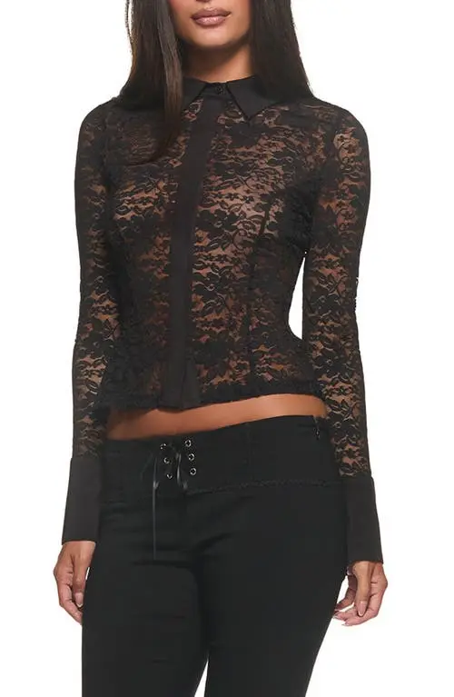 I.AM.GIA Amelise Lace Button Down Shirt