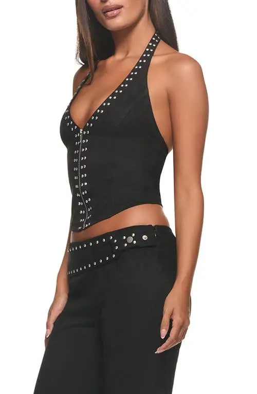 I.AM.GIA Seraphine Studded Low Rise Faux Suede Flare Pants
