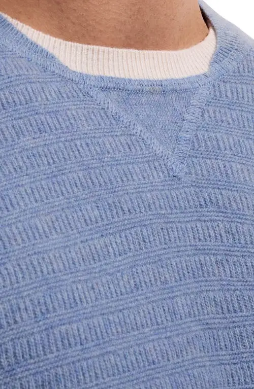 Bugatchi Wool & Cashmere Crewneck Sweater - Air Blue