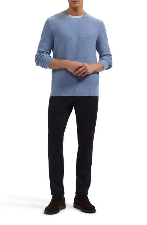 Bugatchi Wool & Cashmere Crewneck Sweater - Air Blue