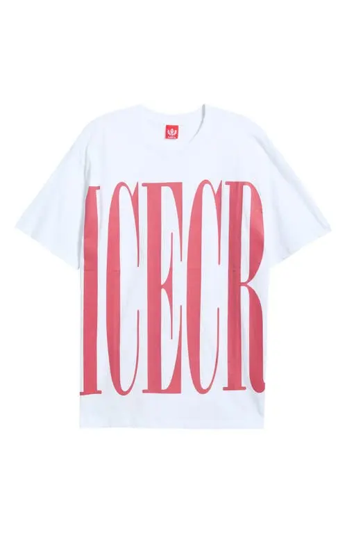 ICECREAM Chai Cotton Graphic T-shirt - White