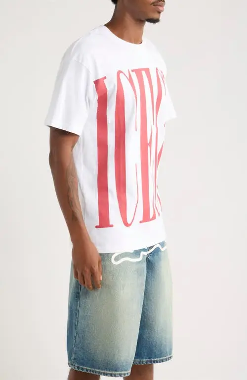 ICECREAM Chai Cotton Graphic T-shirt - White
